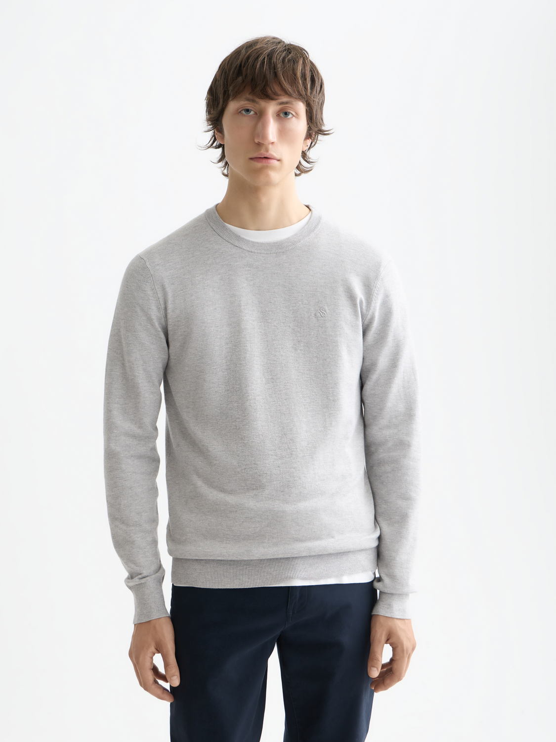 Viscose crewneck pullover