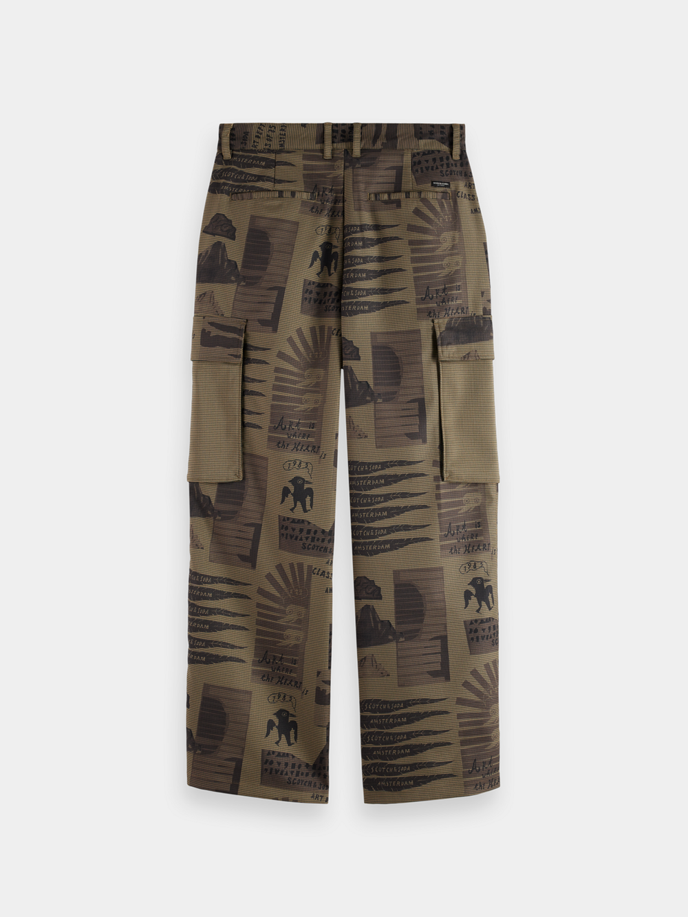 Printed cargo pants